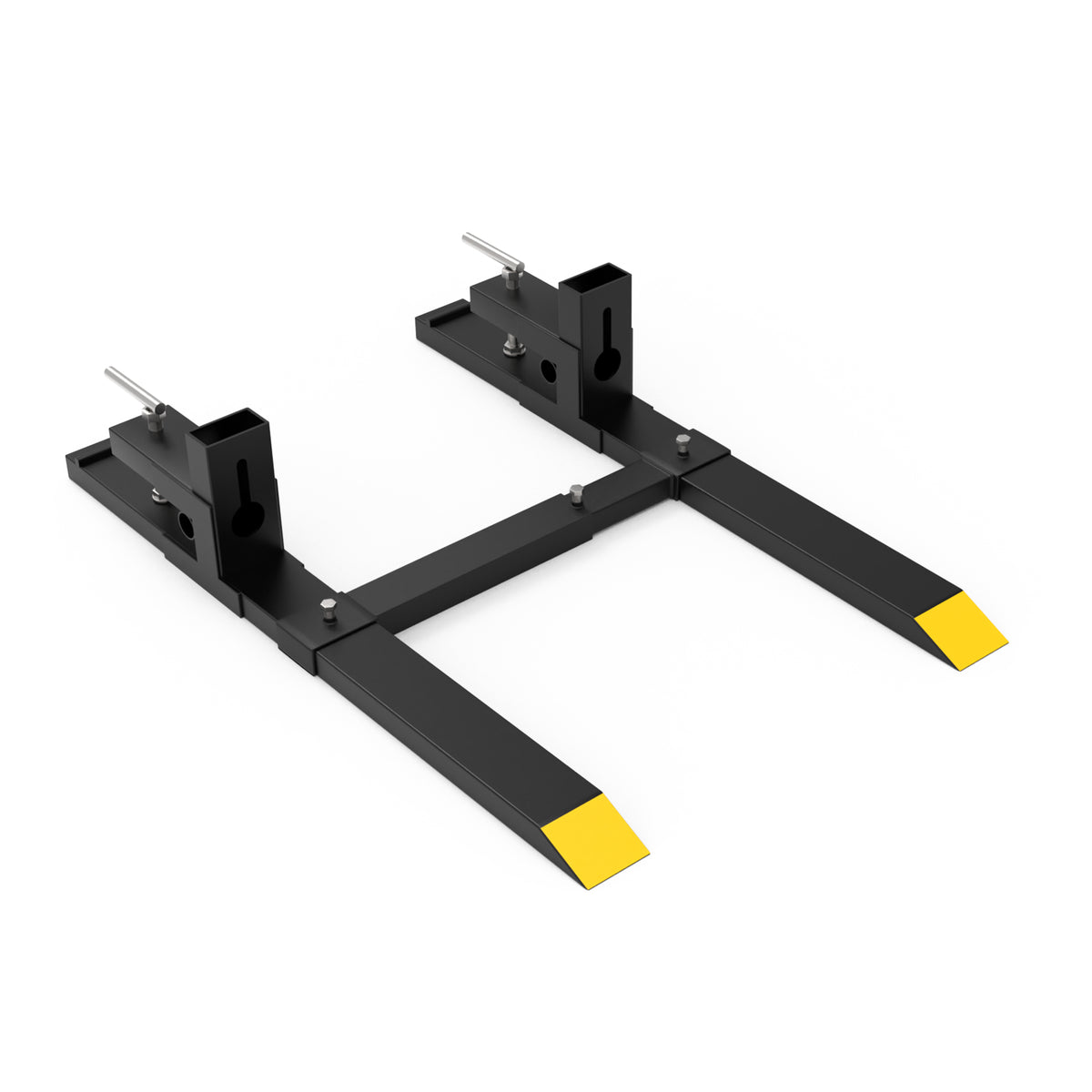 Premium Steel 60 in Clamp-On Pallet Forks With Adjustable Stabilizer ...