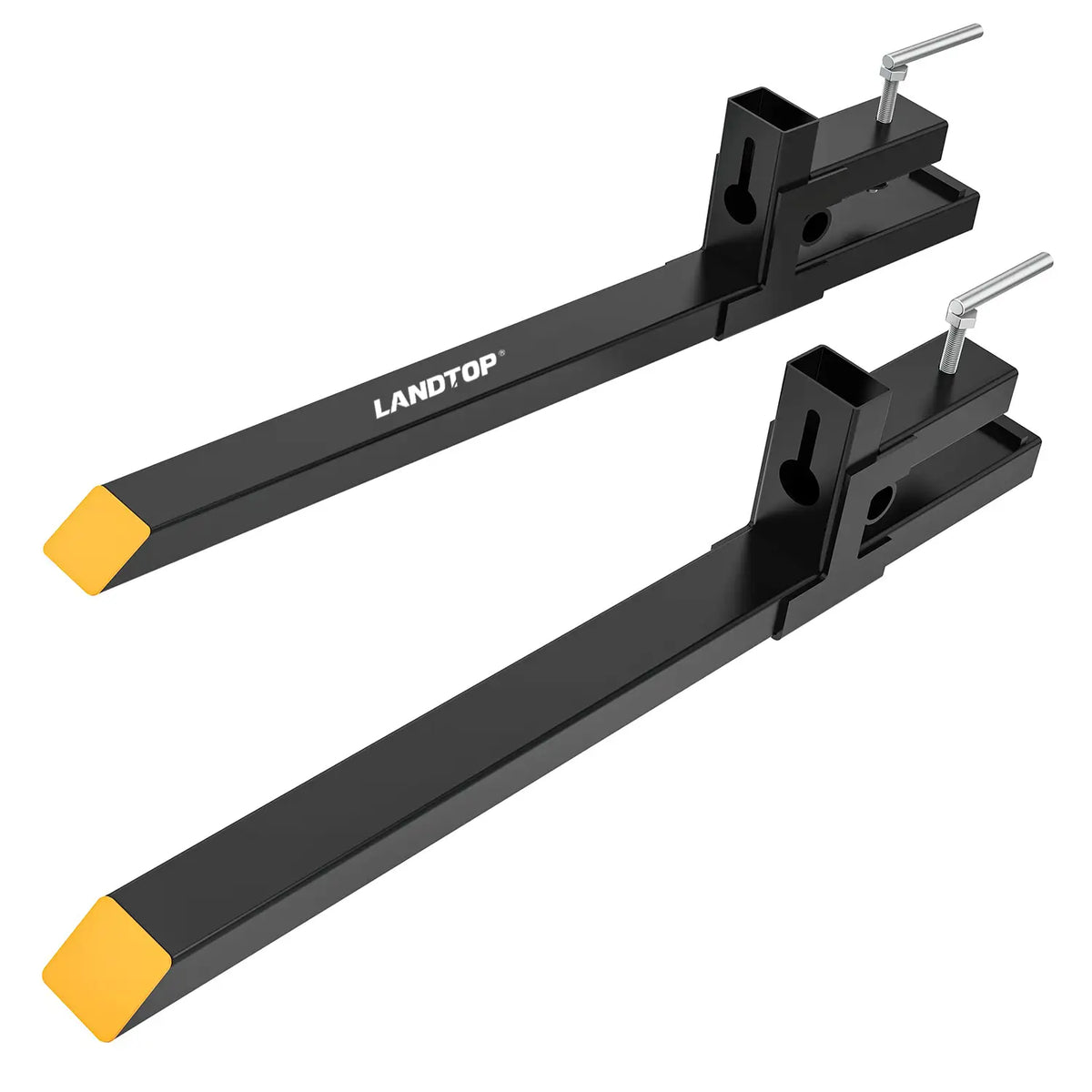 Premium Steel 4000 lbs. 60 in Clamp-On Pallet Forks | Attaches Without ...