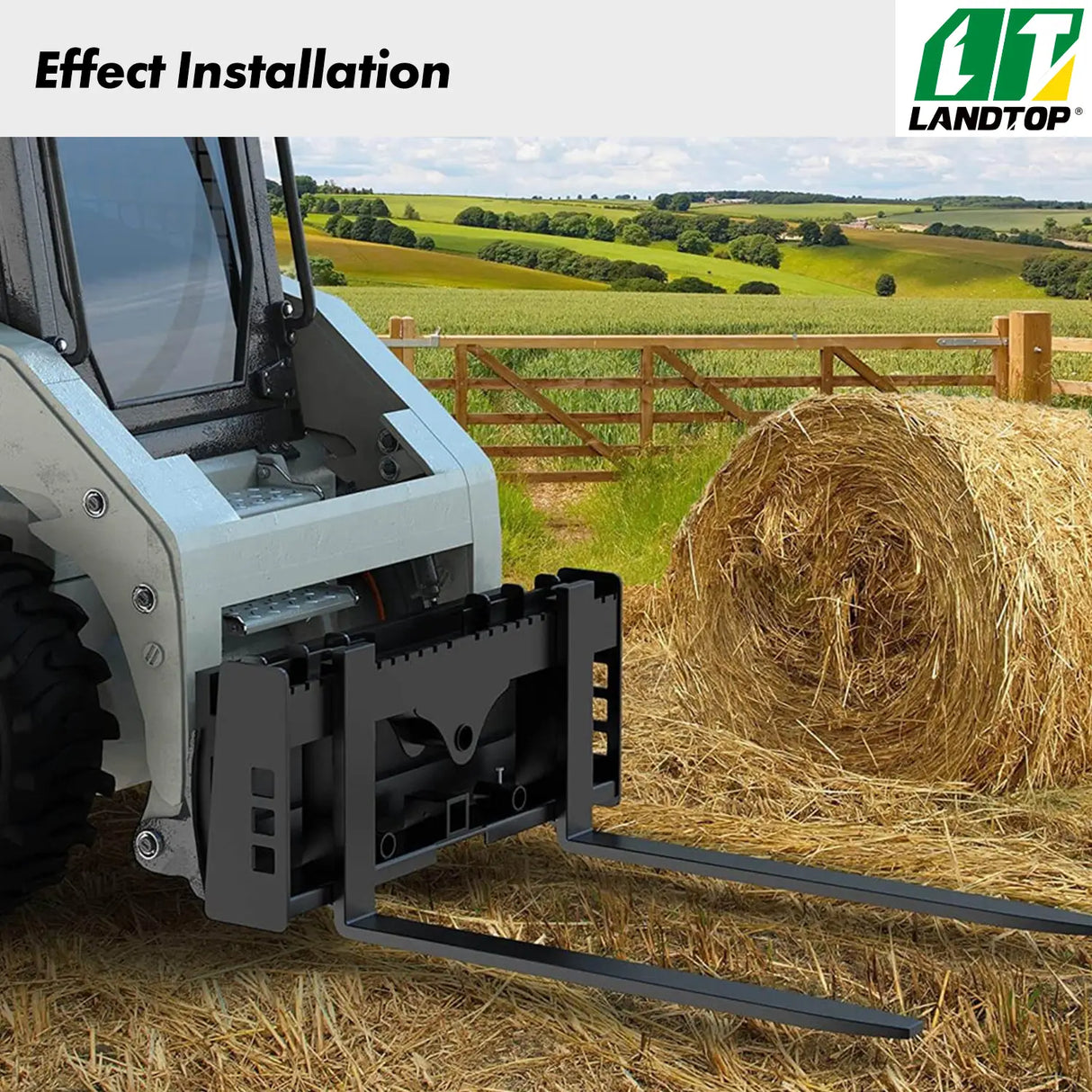 2 Packs 4000lbs 48" Pallet Forks blade for Tractors & Skid steer loade ...