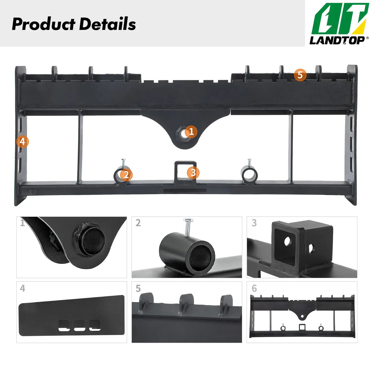 3000lbs Pallet Forks Frame Attachment With 2 Inch Receiver Hitch ...