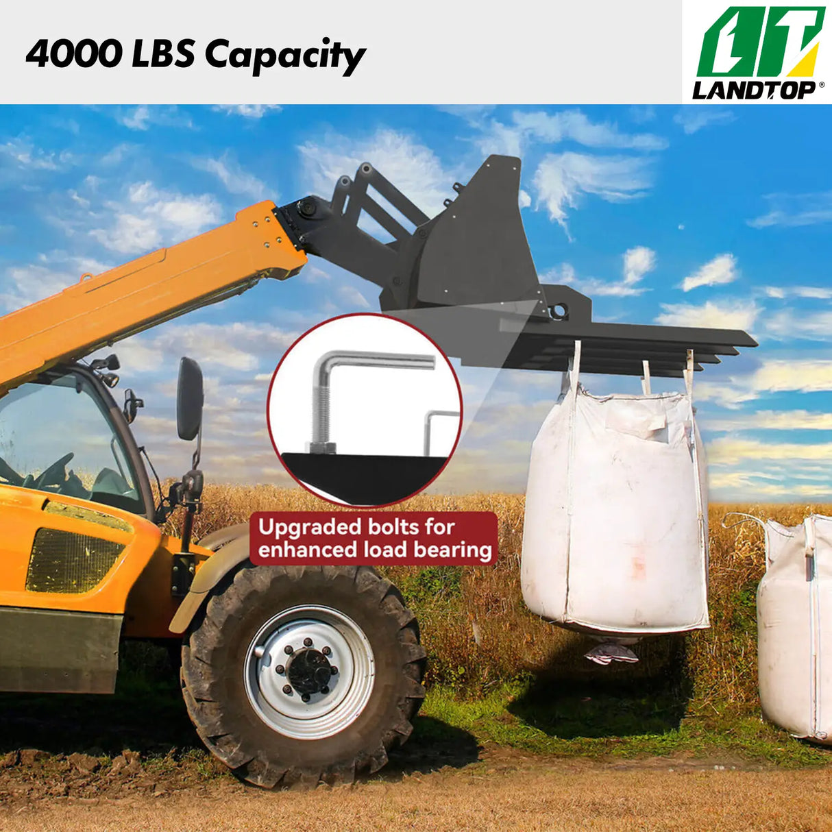 4000lbs Heavy Clamp on Debris Forks & Trash Forks｜LANDTOP Bucket Forks ...