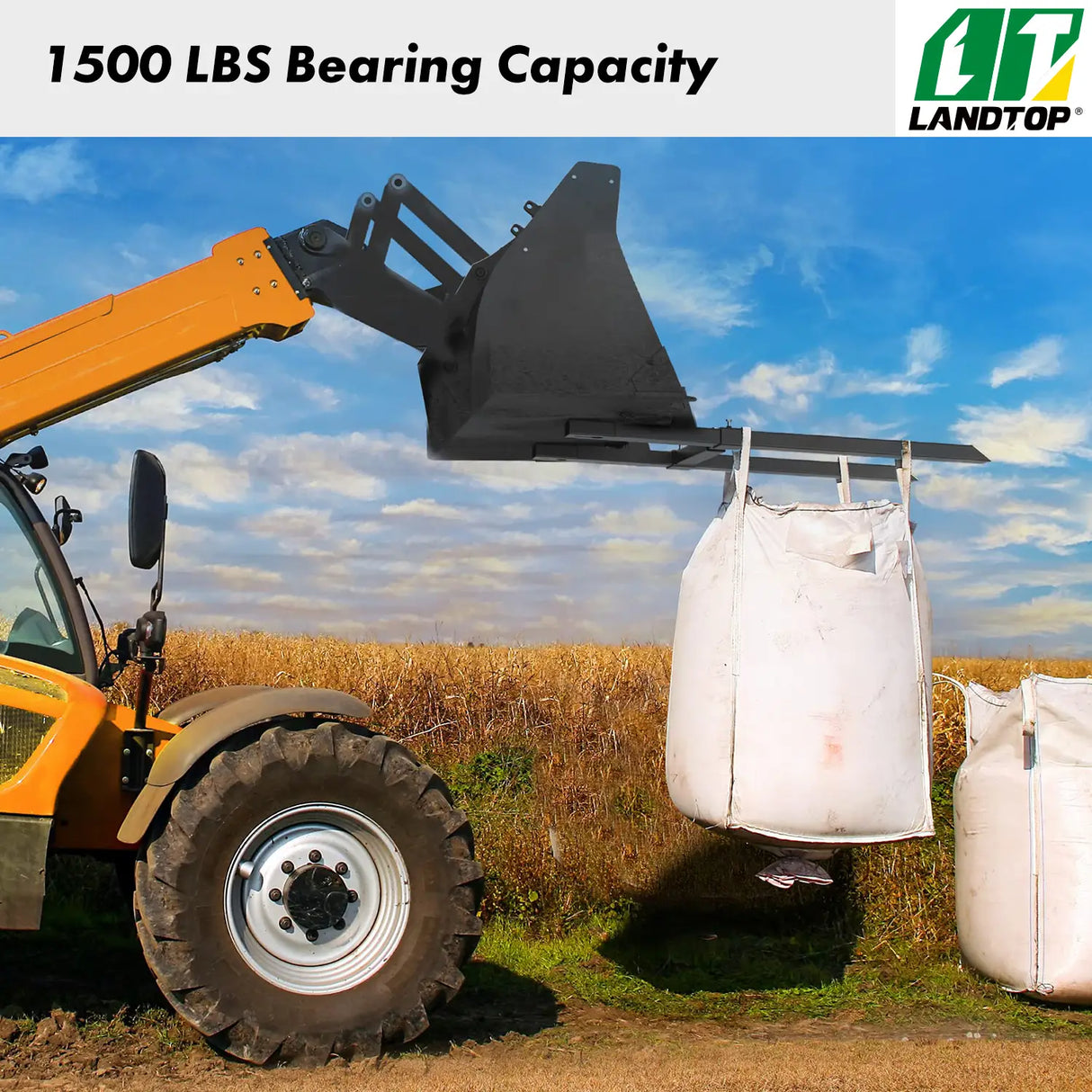 Premium Steel 43" Heavy Clamp on Pallet Forks with Adjustable ...