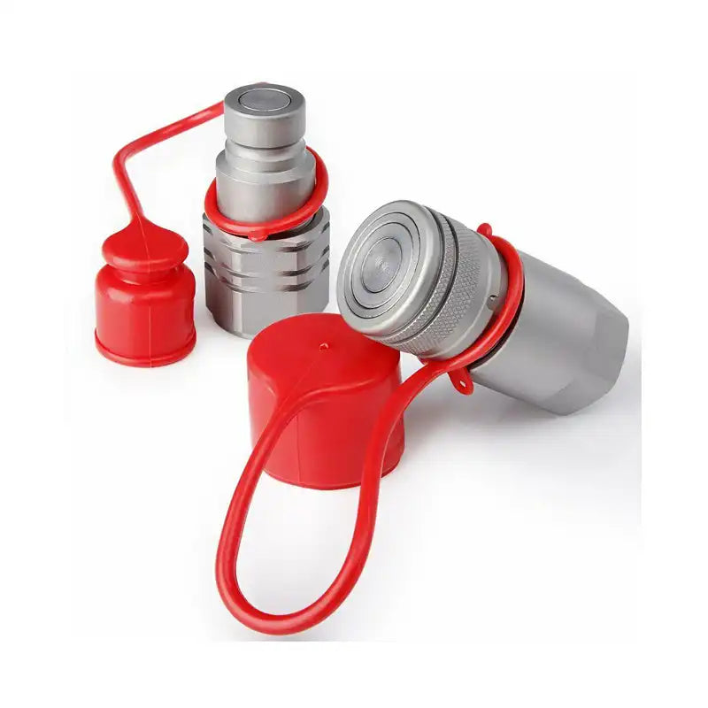 1/2 Flat Face Hydraulic Quick Connect Couplings Set With Dust Caps FF1 ...