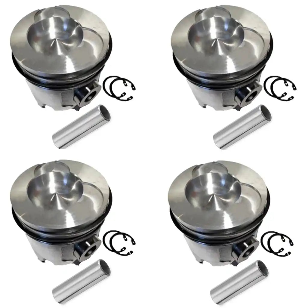 Piston 4 Units 1 Set For Komatsu Skid Steer SK09J-2 Yanmar Engine 4TNE ...